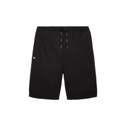 Tom Tailor Herren Atmungsaktive Shorts, schwarz, Uni, Gr. S