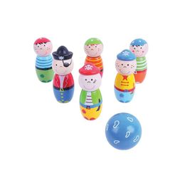 Bigjigs Wooden Bowling Set Pirates 7 pcs.