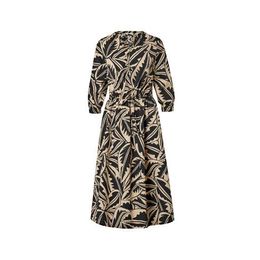 Tchibo Popeline-Kleid mit Palmenblätter-Druck - Schwarz - Gr.: 36