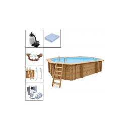 Holzpool - Set Evolution Oval 640 x 400 x 138 cm Evolution Basic Set