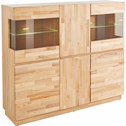 Highboard Home Affaire Sideboards beige (kernbuche teilmassiv) Highboards