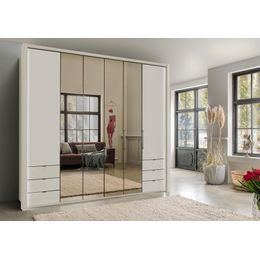 Kleiderschrank Wiemann "Kansas" Schränke Gr. B: 250 cm, 2 St., beige (champagner, spiegel) Drehtürenschrank Kleiderschrank Drehtürenschränke Schränke