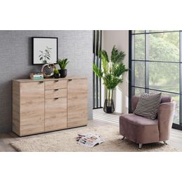 Sideboard Inosign "Duero" Sideboards Gr. B/H/T: 135 cm x 95 cm x 40 cm, 2, grau (grau eiche) Sideboards