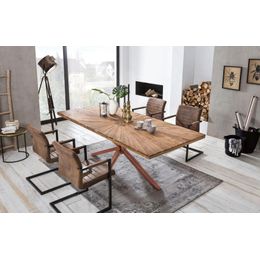 Esstisch Sit "Tops&Tables" Tische Gr. B/H/T: 220 cm x 79 cm x 100 cm, beige (natur, braun, natur) Esstische rechteckig