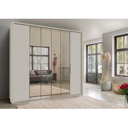 Kleiderschrank Wiemann "Kansas" Schränke Gr. B: 300 cm, 2, beige (champagner, spiegel) Drehtürenschrank Kleiderschrank Drehtürenschränke Schränke