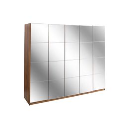 Kleiderschrank Priess "Malaga" Schränke Gr. B/H/T: 231 cm x 193 cm x 54 cm, 5 St., braun (nussbaumfarben) Kleiderschränke