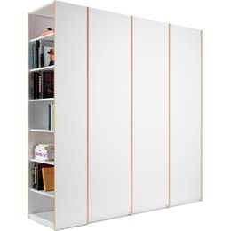 Müllermöbel Kleiderschrank MÜLLER SMALL LIVING "Modular Plus Variante 3" Schränke Gr. H/T: 221 cm x 60 cm, 3 St., weiß (weiß, birke) Textil-Kleiderschränke