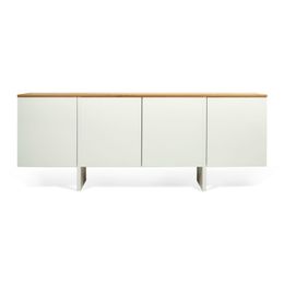 Sideboard TemaHome "Edge" Sideboards Gr. B/H/T: 200 cm x 76 cm x 42 cm, weiß (eichefarben, weiß) Sideboards