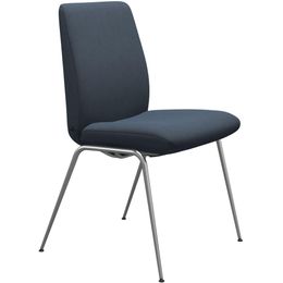 Polsterstuhl stressless "Laurel" Stühle Gr. B/H/T: 57 cm x 92 cm x 59 cm, Microfaser DINAMICA, Stahl, blau (blue dinamica, chrom glänzend) Polsterstühle