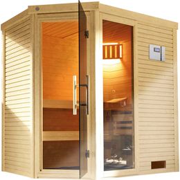 Weka Sauna "Cubilis E 2" Saunen beige (naturbelassen) Saunen