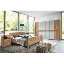 Schlafzimmer-Set Rauch "Vivien" Schlafzimmermöbel-Sets Gr. B/H: 180 cm x 200 cm, beige (wildeiche natur teilmassiv) Komplett Schlafzimmer