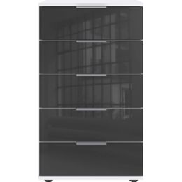 Schubkastenkommode wimex "Easy" Sideboards Gr. B/H/T: 49 cm x 102 cm x 41 cm, 5, weiß (weiß, grauglas) Schubladenkommoden