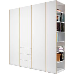 Müllermöbel Kleiderschrank MÜLLER SMALL LIVING "Modular Plus Variante 3" Schränke Gr. H/T: 221 cm x 60 cm, 3 St., weiß (weiß, birke) Textil-Kleiderschränke