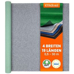 Midori - Rasenteppich 100 x 300 cm Grau mit Noppen Kunstrasen Teppich Balkon Terrasse Outdoor - Grau