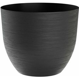 Pflanzgefäße over Black schwarz rund 38 cm - Kunststoff - Teraplast
