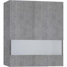 Glashängeschrank Optifit "Tara" Schränke Gr. B/H/T: 60 cm x 70,4 cm x 34,9 cm, 1 St., grau (betonfarben) Hängeschränke