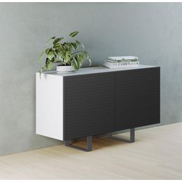 Sideboard DIVENTA Sideboards Gr. B/H/T: 110 cm x 67 cm x 45 cm, schwarz-weiß (weiß schwarz) Sideboards