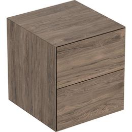 Keramag Geberit ONE Seitenschrank mit zwei Schubladen, 45x49,2x47cm, 505.077.00, Farbe: Nussbaum hickory / Melamin Holzstruktur - 505.077.00.6