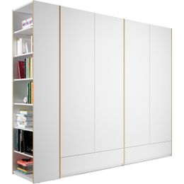 Müllermöbel Kleiderschrank MÜLLER SMALL LIVING "Modular Plus Variante 4" Schränke Gr. H/T: 221 cm x 60 cm, 4 St., weiß (weiß, birke) Textil-Kleiderschränke