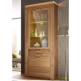 Vitrine VOGL MÖBELFABRIK Schränke braun (wildeiche teilmassiv) Vitrinen Höhe 209 cm