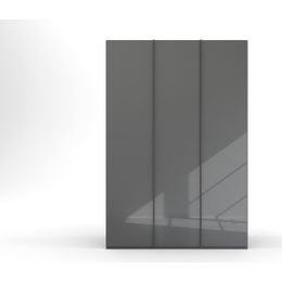 Drehtürenschrank Rauch "Skat Meridian" Schränke Gr. B/H/T: 151 cm x 235 cm x 63 cm, 3 St., grau (graphit, glas basalt) Drehtürenschränke