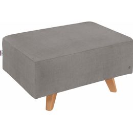 Hocker Tom Tailor HOME "NORDIC PURE" Gr. B/H/T: 85 cm x 42 cm x 61 cm, Samtstoff STC, grau (basalt stc 9) Fußhocker