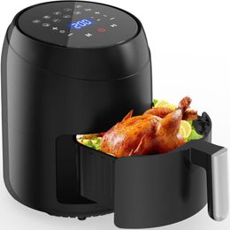 Heißluftfritteuse xxl Ohne Öl Air Fryer 1600W Heizluft Fritteuse LED-Touchscreen Einstellbare Zeit-/Temperaturregelung für das Luftbraten, Braten,