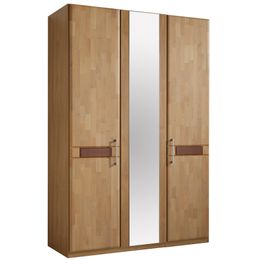 Kleiderschrank Rauch "Sarah" Schränke Gr. B/H/T: 142 cm x 214 cm x 58 cm, 3-türig, 3 St., braun (honig) Kleiderschränke