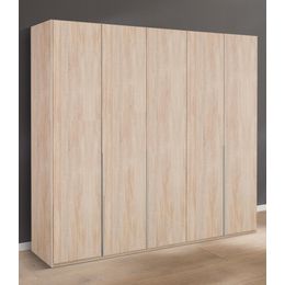 Kleiderschrank wimex "New York" Schränke Gr. B/H/T: 225 cm x 208 cm x 58 cm, 5 St., braun (struktureichefarben hell) Kleiderschränke