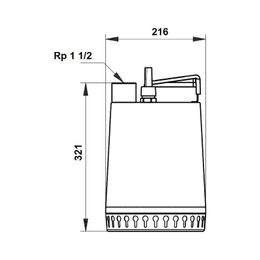 Schmutzwasserpumpe Unilift AP12.40.04.A3 10 m Kabel, 400V 96023871 - GRUNDFOS