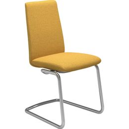 Polsterstuhl stressless "Laurel" Stühle Gr. B/H/T: 53 cm x 92 cm x 59 cm, ROHLEDER Stoff Q2 FARON, gelb (yellow q2 faron, chrom glänzend) Polsterstühle