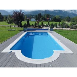 Styropor Pool de Luxe mit Römertreppe 700 x 350 x 150 cm - KWAD