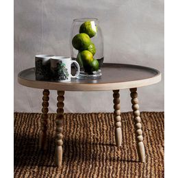 Couchtisch Home Affaire "Kayakalp" Tische Gr. B/H/T: 60 cm x 35 cm x 35 cm, gelb (mango) Couchtische rund oval