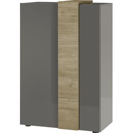 Highboard MCA furniture Sideboards Gr. B/H/T: 78 cm x 116 cm x 44 cm, grau (dunkelgrau hochglanz) Highboards