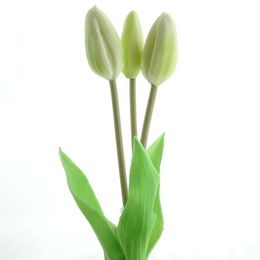 Deko Florale - deko® florale Tulpen Weiß 3er Bund 24,5 cm - Kunstblumen