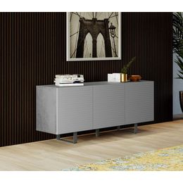 Sideboard DIVENTA Sideboards Gr. B/H/T: 165 cm x 67 cm x 45 cm, grau (beton grau) Sideboards