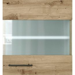 Glashängeschrank Flex-Well "Cara" Schränke Gr. B/H/T: 50 cm x 54,8 cm x 32 cm, 1 St., braun (artisan eiche) Hängeschränke