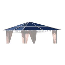 Ersatzdach für Hardtop Pavillon 3x3m Doppelstegplatten Polycarbonat Braun