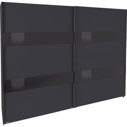 Schwebetürenschrank wimex "Altona" Schränke Gr. B/H/T: 270 cm x 208 cm x 65 cm, 2 St., grau (graphit, grauglas) Schwebetürenschränke und Schiebetürenschränke