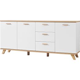 Sideboard Germania "Oslo" Sideboards weiß (weiß, absetzung sanremo, eiche, nachbildung) Sideboards