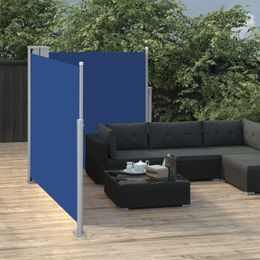 MAISONCHIC - Ausziehbare Seitenmarkise Windschutz Sonnenschutz Markise Balkon Sichtschutz Blau 100 x 600 cm RGDCH170149