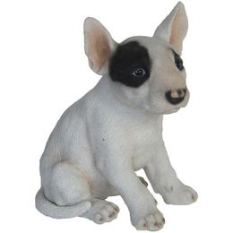 Esschert Design - Hundewelpe Bullterrier Weiß sitzend 18 cm - Polyresin