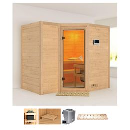 Karibu Sauna "Sanna 2" Saunen beige (naturbelassen) Saunen