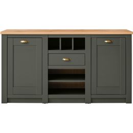 Sideboard Home Affaire "Cambridge" Sideboards Gr. B/H/T: 145 cm x 83 cm x 41 cm, 1, grün Sideboards