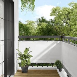 Balkon-Sichtschutz Weiß 75x1000 cm 100 % Polyester-Oxford vidaXL18682