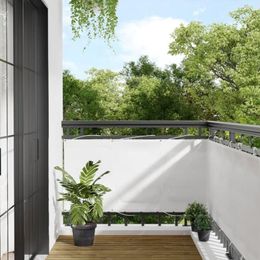 Balkon-Sichtschutz Weiß 75x800 cm 100 % Polyester-Oxford vidaXL10007