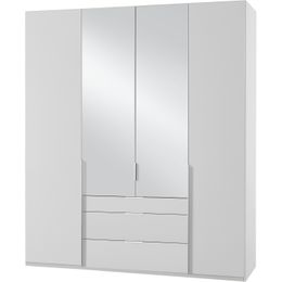 Kleiderschrank wimex "New York" Schränke Gr. B/H/T: 180 cm x 236 cm x 58 cm, 4 St., weiß (weiß, spiegel) Kleiderschränke
