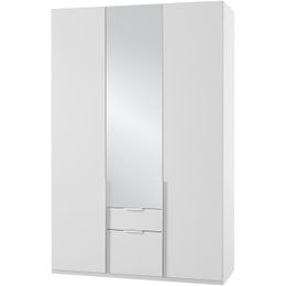 Kleiderschrank wimex "New York" Schränke Gr. B/H/T: 135 cm x 208 cm x 58 cm, 3 St., weiß (weiß, spiegel) Kleiderschränke mit Spiegeltür