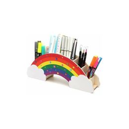 Rainbow Star Pen Holder/Storage Box Sticker Creative diy Decorative Desktop Storage Student Stationery Storage Pen Holder