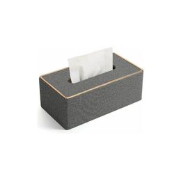 Taschentuchbox-Abdeckung, Taschentuchbox-Halter aus PU-Leder, rechteckig, Kleenex-Box-Abdeckungen für Zuhause/Büro/Auto-Dekoration, 9,84' x 5,23' x